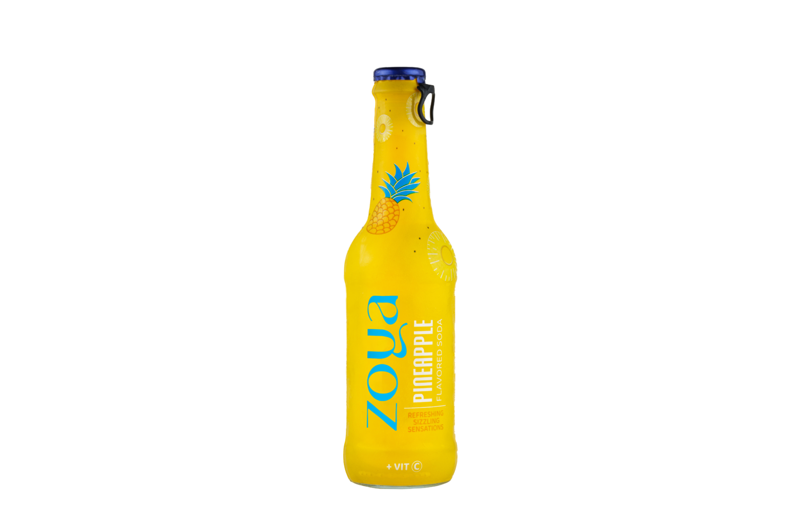 Zoya soft drink with Pineapple flavor / Glass Bottle / 4*6 / 275 ml ...